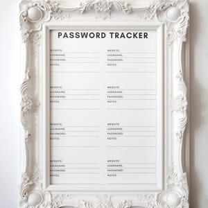 Password Tracker Template | Password Tracker Printable | Password Keeper | Instant Download ...