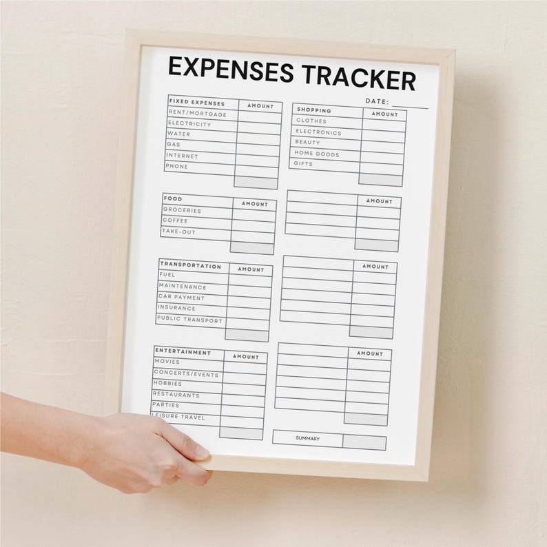 Expense Tracker | Tracker for Expenses | Instant Download | Printable ...