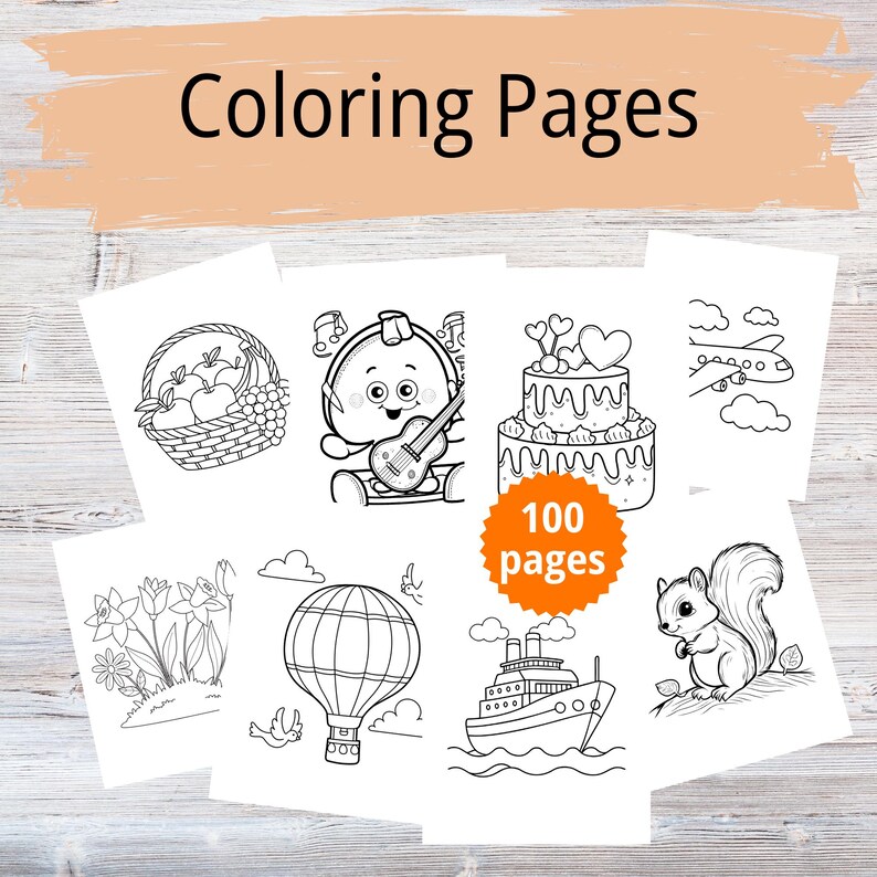 100 Printable Coloring Pages for Kids, Toddlers, Preschoolers, Coloring ...