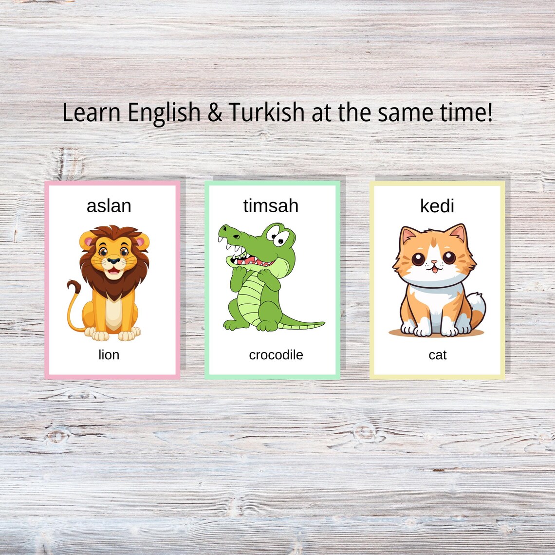 Printable Animals Flashcards | Learn Animals for Kids | Bilingual ...