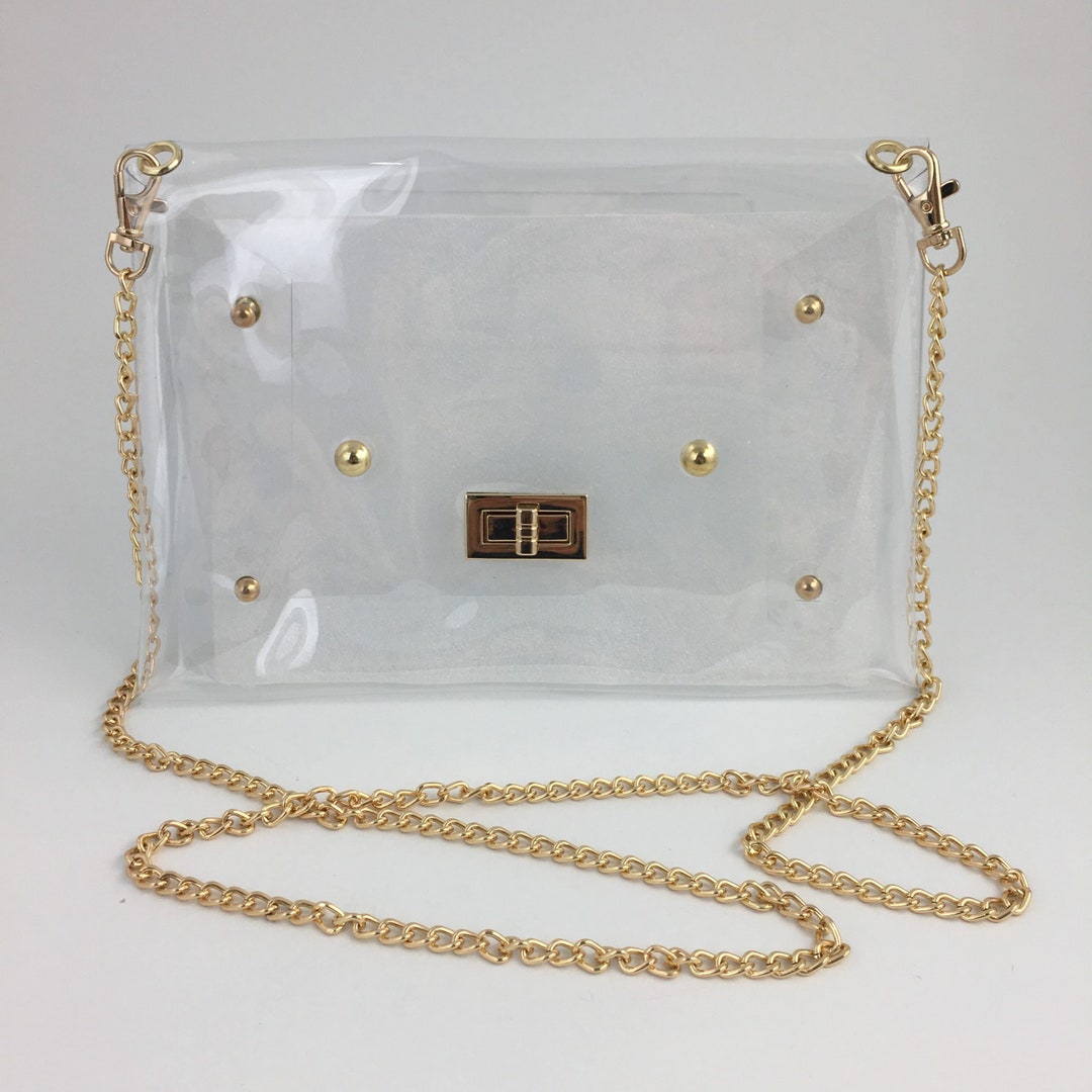 Gold Chain Clear Bag - Etsy