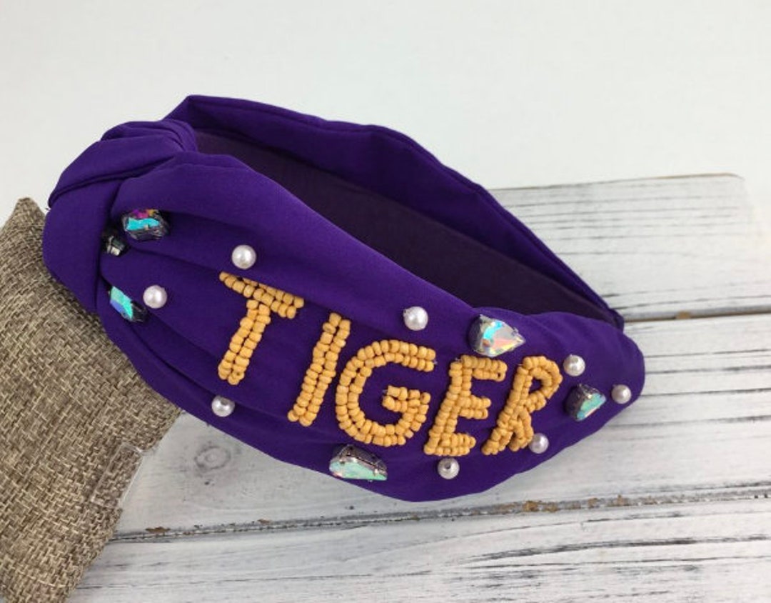 Beaded Tiger Headband With Pearls - Etsy