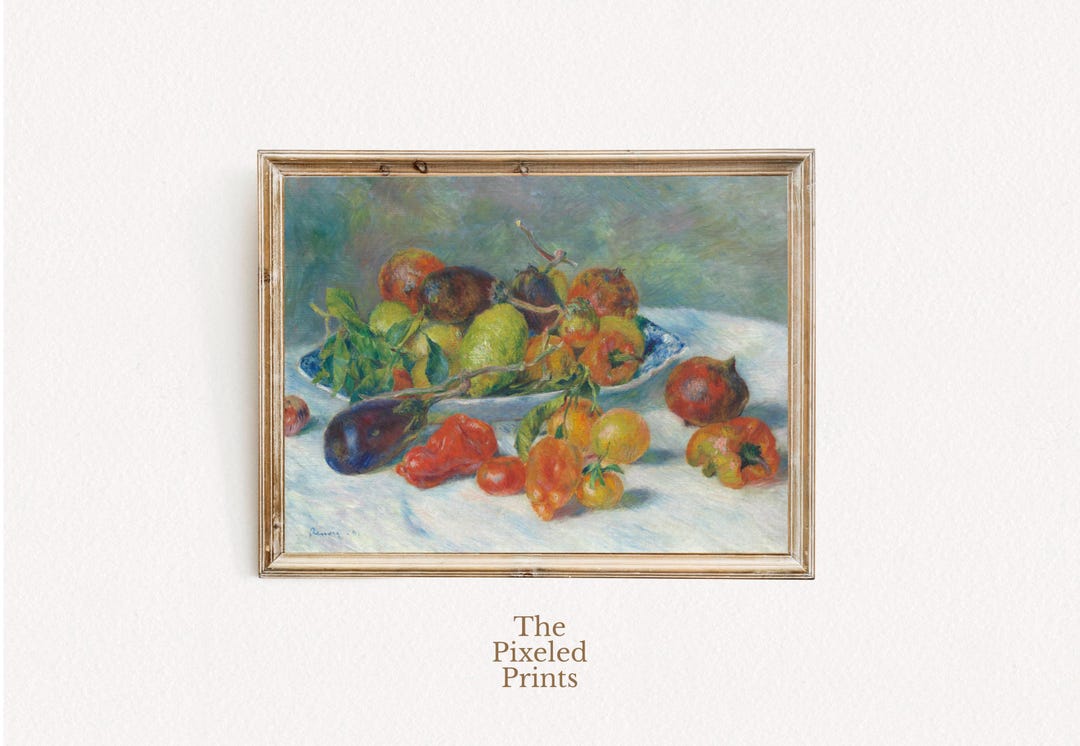 Impressionist Fruit Still Life | Printable Wall Art | Vintage Kitchen ...