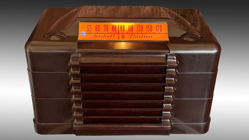 Tabletop Radio: 1946 Setchell Carlson Model 416 'frog Eyes' Up-cycled ...