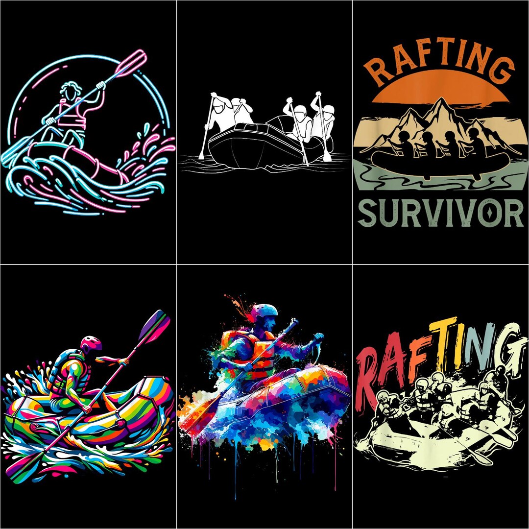 Rafting PNG Bundle, Rafting Printable, River Graphics, Extreme Sports ...