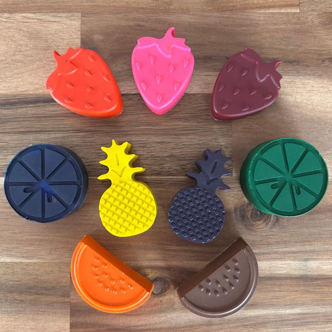 Custom Fruit Crayons, Handmade Crayons, End of Year Gift, Party Favor ...