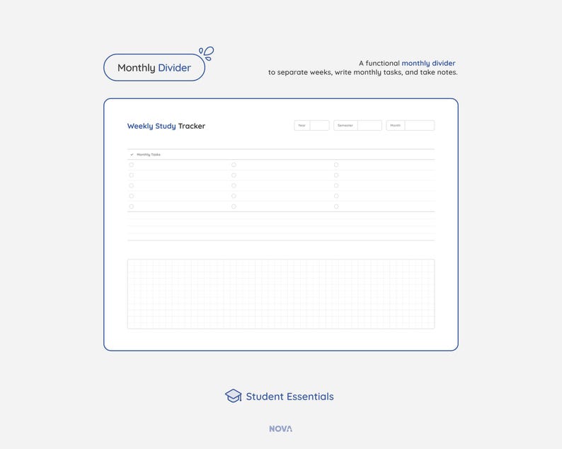 Weekly Study Planner: Digital Tracker for Goodnotes, Noteshelf (digital ...