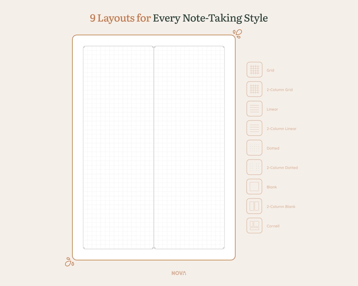 450 Digital Note-taking Templates – Colorful Note Templates – Multi ...