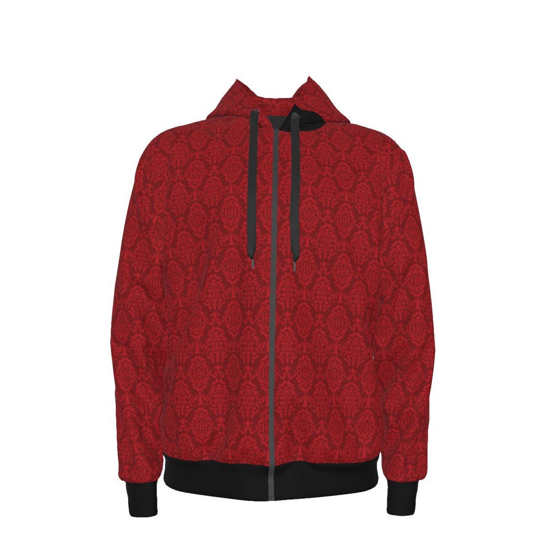 Taskmaster Inspired Red Damask Scuba Hoodie: British Comedy Fandom - Etsy