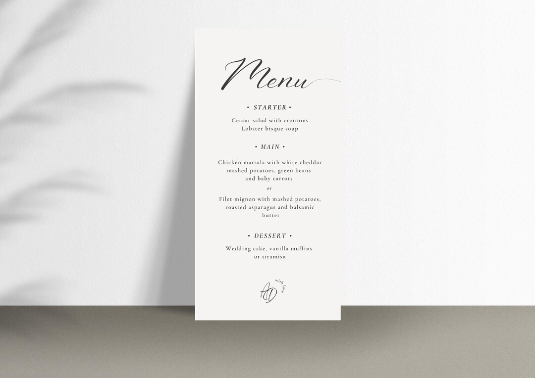 Elegant Editable Digital Menu | Modern Restaurant, Bar, Coffee and ...