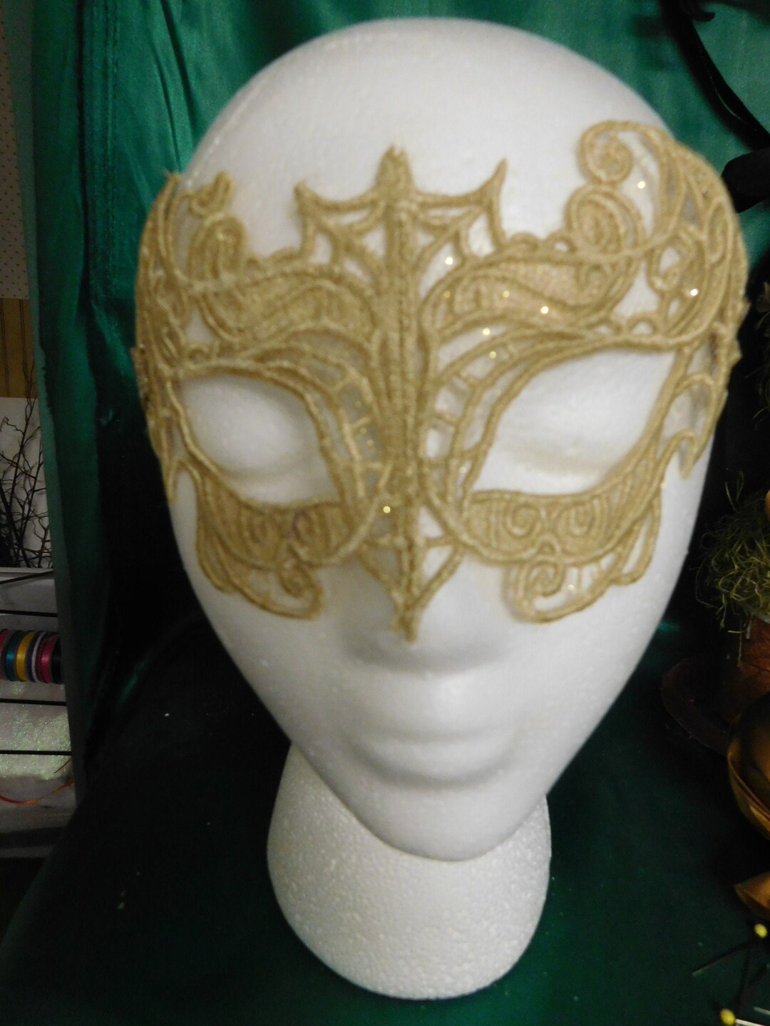 Gold Lace Mask: Embroidered Mardi Gras Costume Mask - Etsy