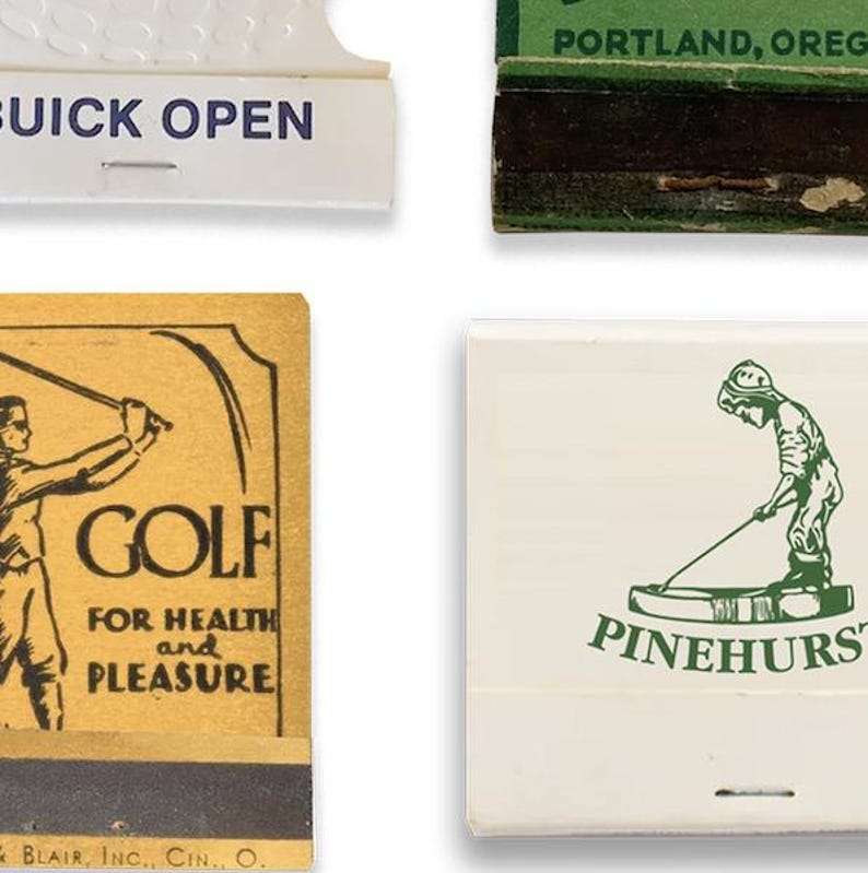 Golf Matchbook Collage - Vintage-inspired Digital Download | Retro ...