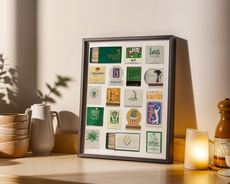 Golf Matchbook Collage - Vintage-inspired Digital Download | Retro ...