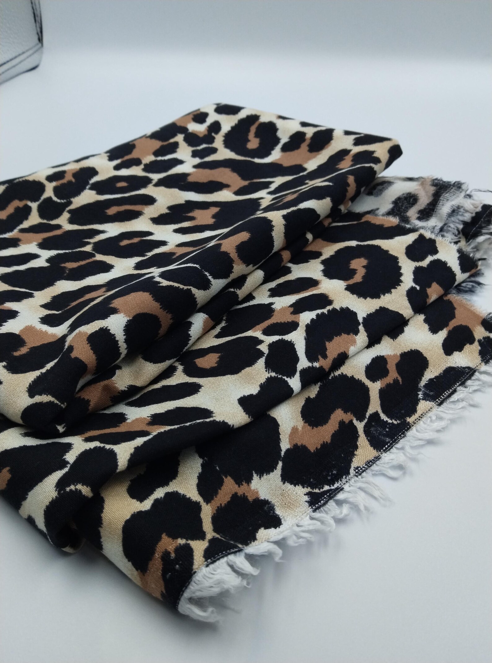 Leopard Print Viscose Cotton Fabric – Drapey Soft Material by Yard (150 ...