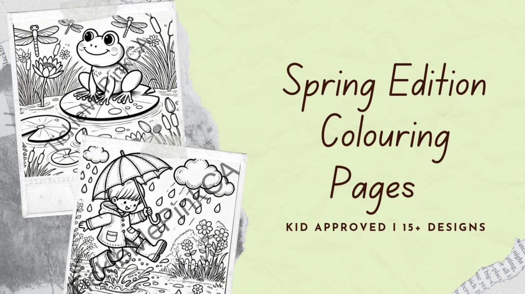 Spring Colouring Pages for Kids – Fun & Simple Printable Activity! - Etsy