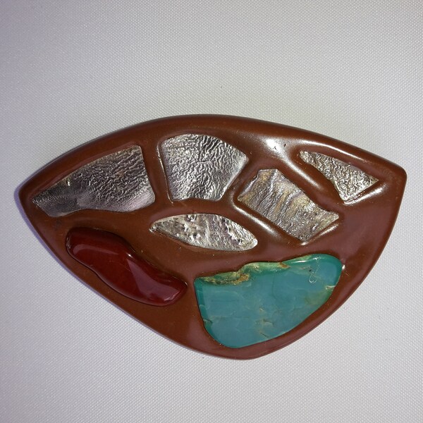 Polymer Clay Brooch - Etsy UK