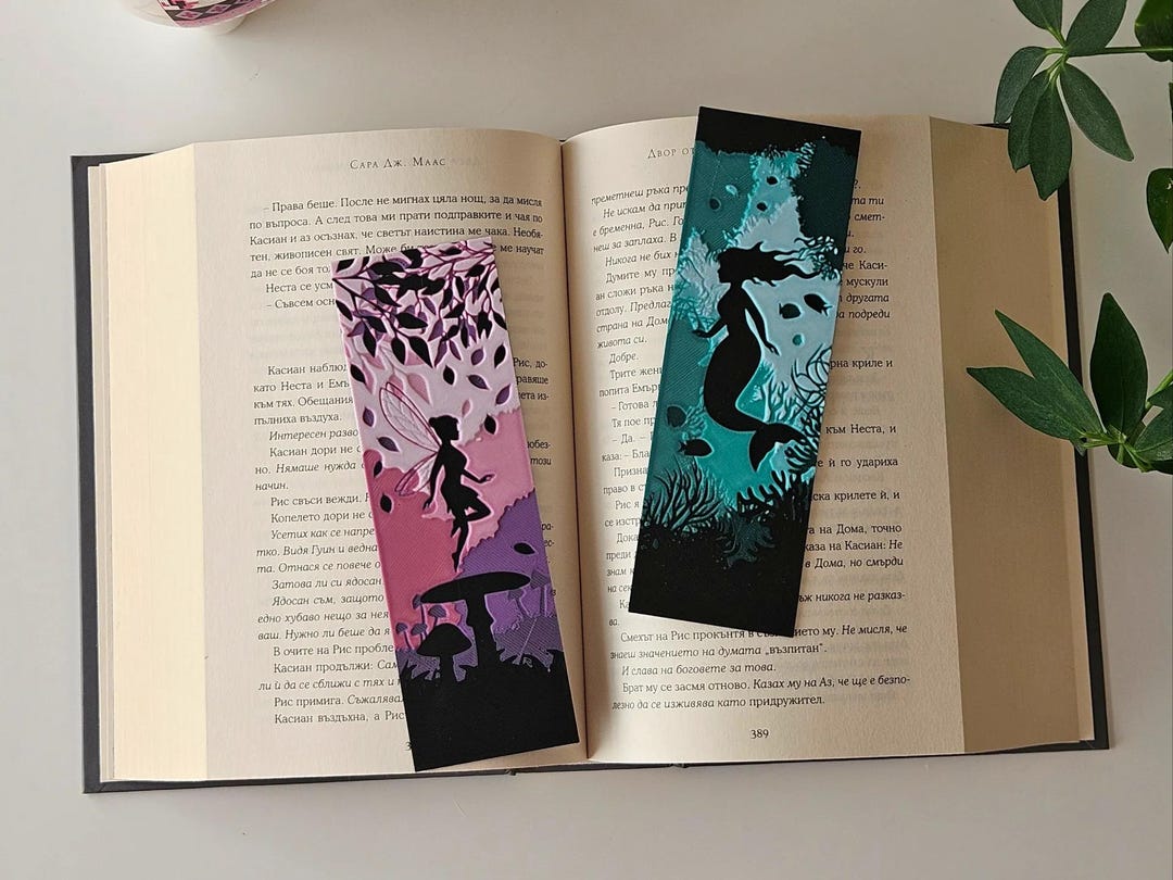 Fairy & Mermaid 3D Printed Hueforge Bookmark Set - Etsy