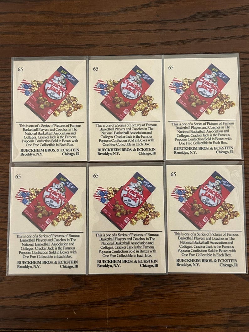 Caitlin Clark Cracker Jack (novelty Cards) 6 Card Lot. - Etsy
