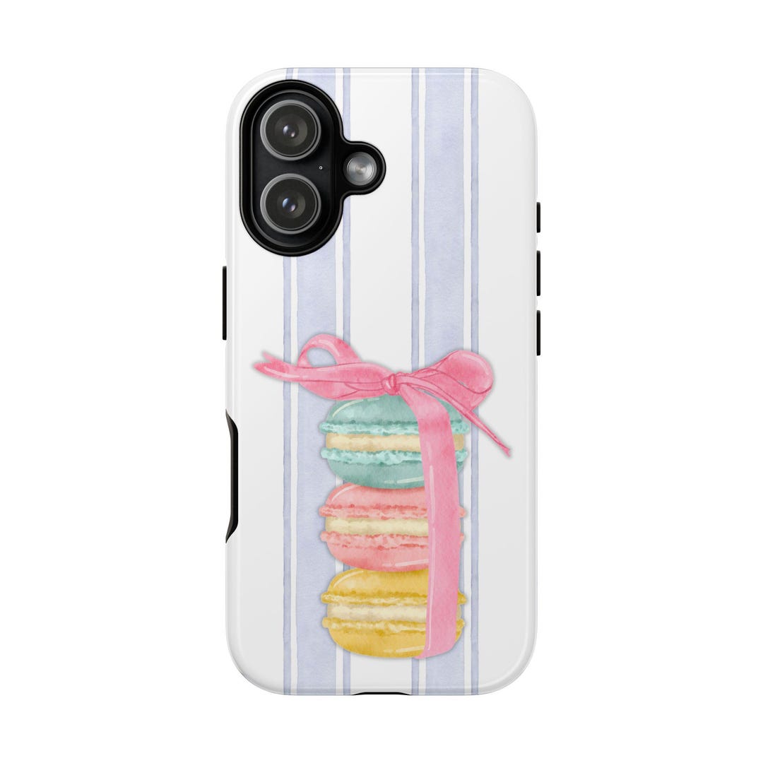 Pastel Macarons Phone Case, Foodie Design - Etsy