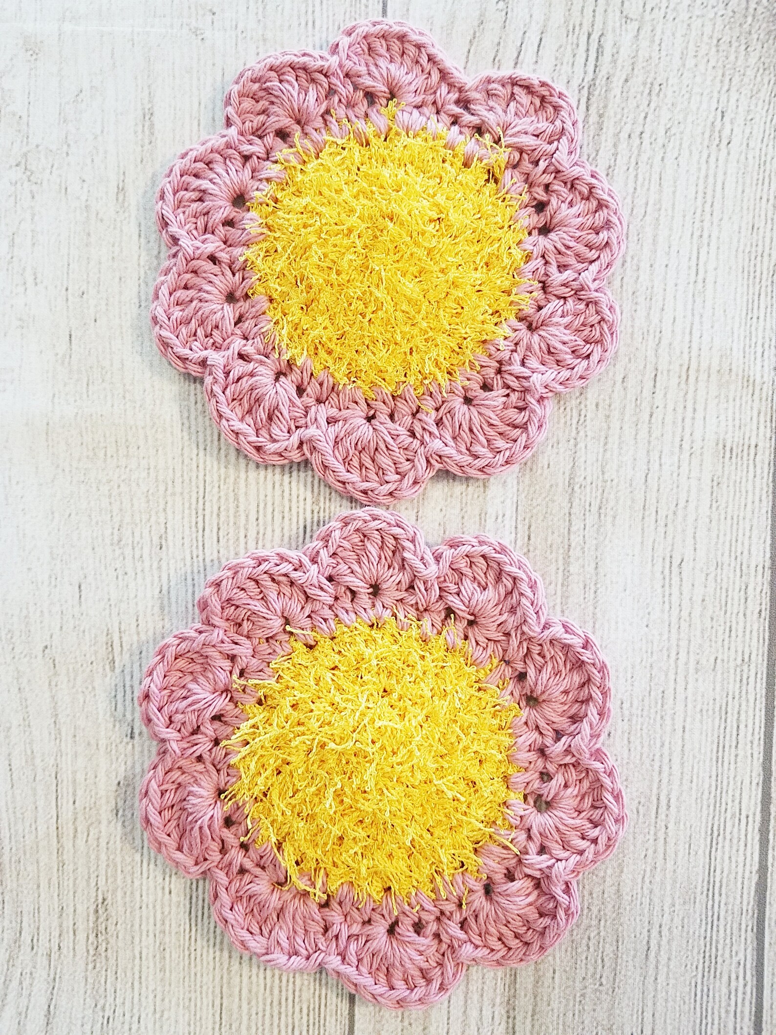 Crochet Dish Scrubby Flower Pattern - Etsy