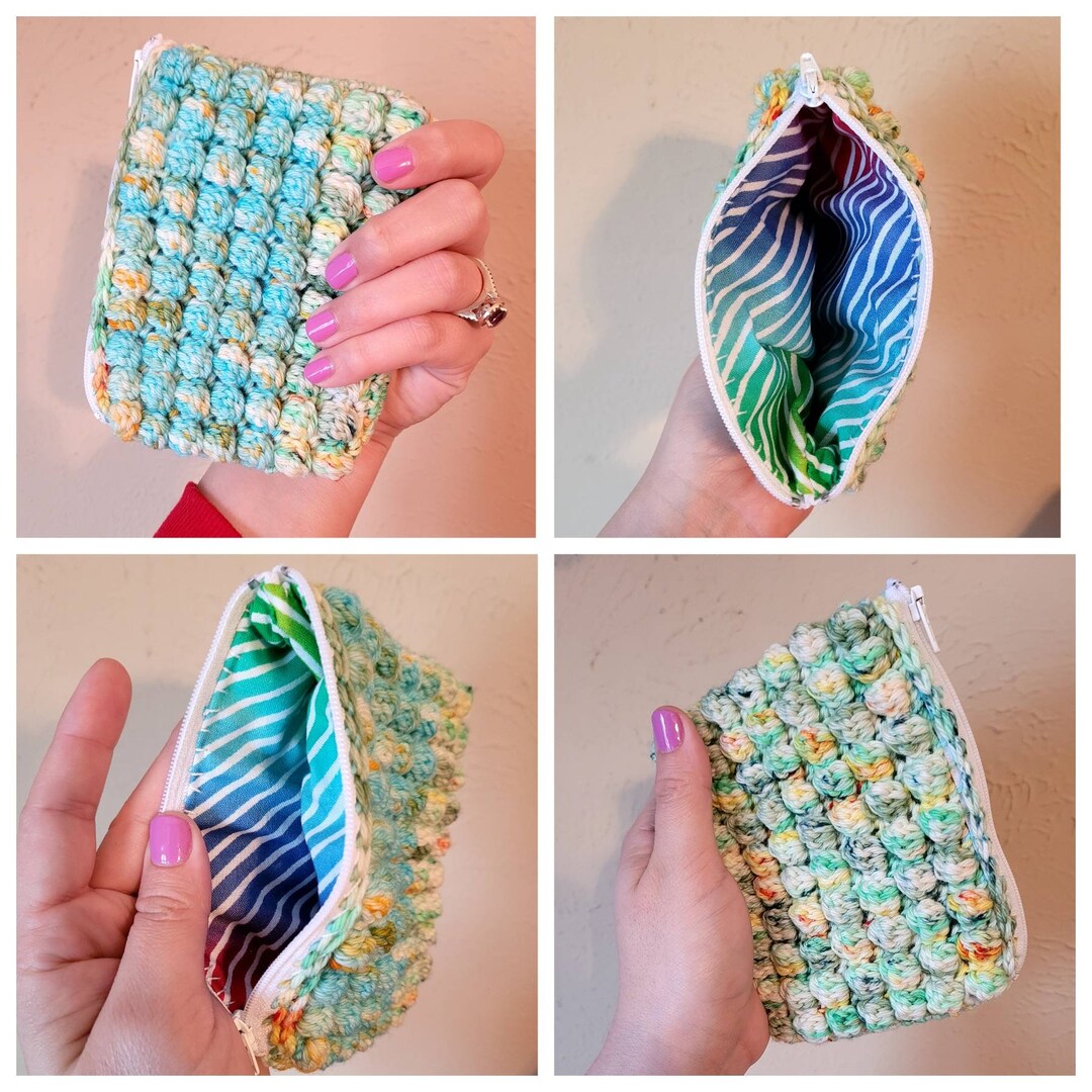 Blue Bobble Zipper Pouch - Etsy