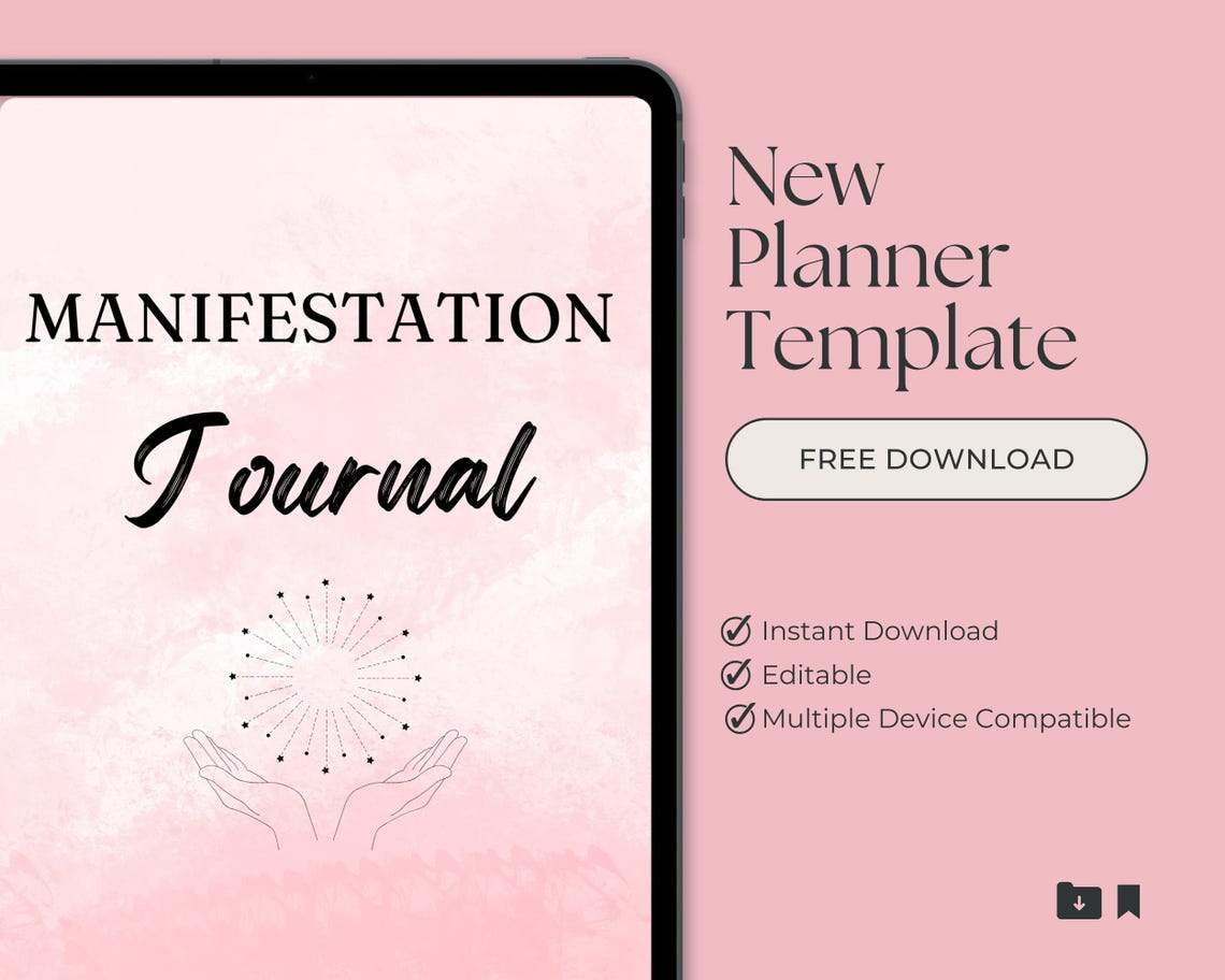Digital Manifestation Journal: Law of Attraction, Gratitude, Wellness ...