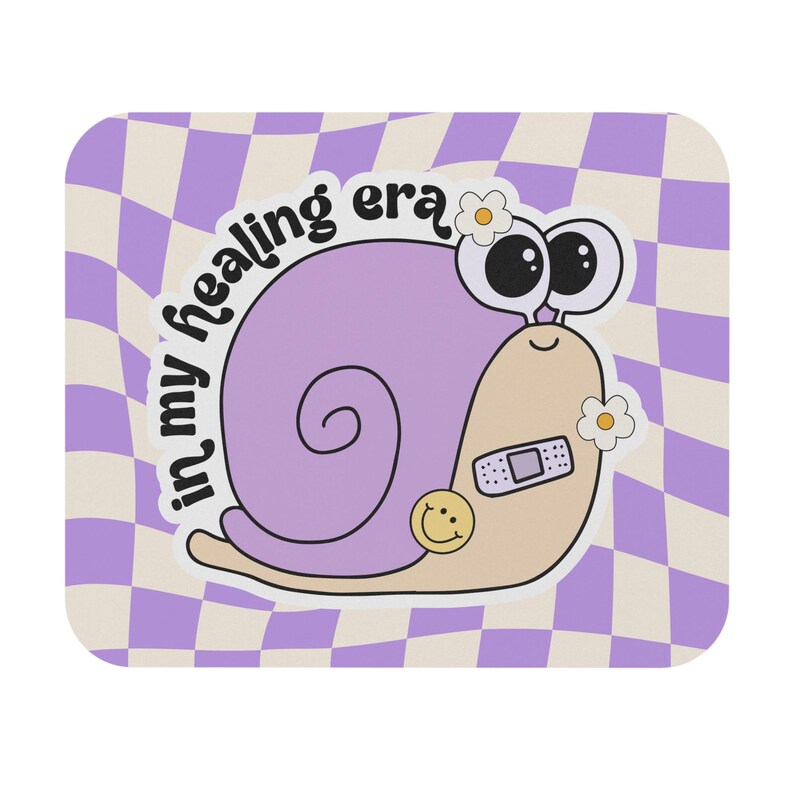 Cute Snail Healing Era Mouse Pad, Aesthetic Desk Accessory, Gift for ...