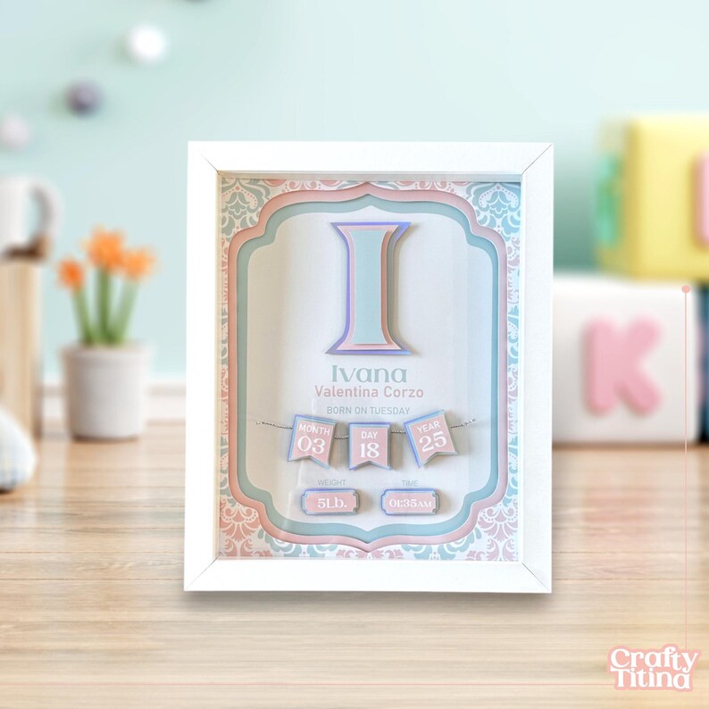 Custom Baby Birth Stats Sign Frame - Newborn Keepsake Wall Art - Etsy