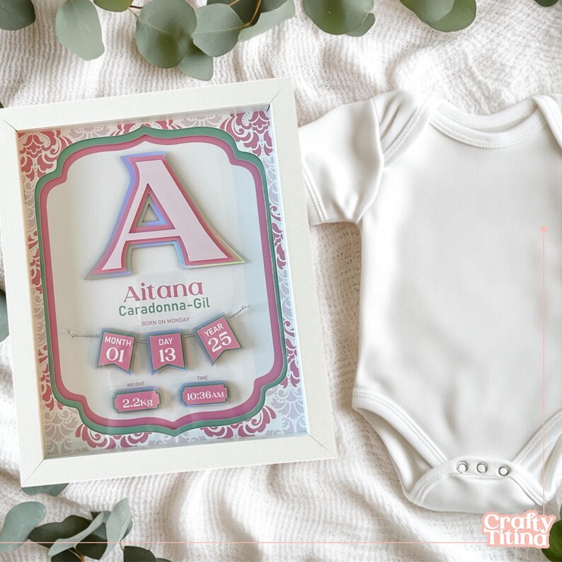 Custom Baby Birth Stats Sign Frame - Newborn Keepsake Wall Art - Etsy