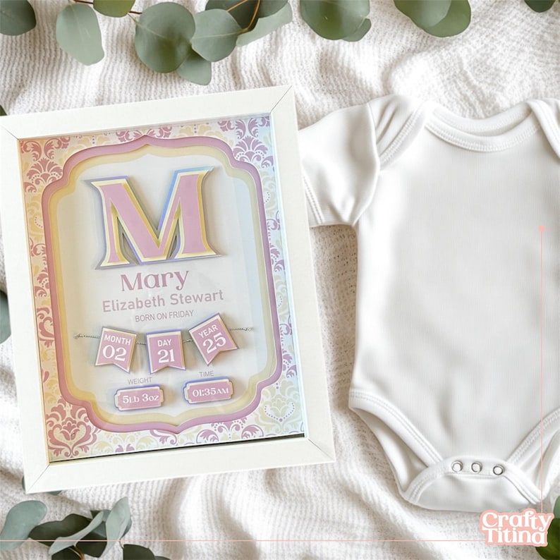 Custom Baby Birth Stats Sign Frame - Newborn Keepsake Wall Art - Etsy