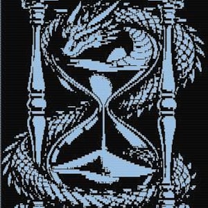 Dragon-wrapped Hourglass Mosaic Overlay Crochet Pattern - Etsy