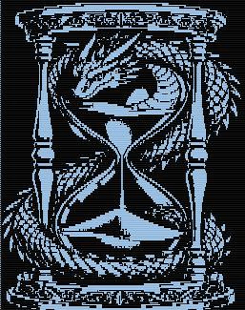 Dragon-wrapped Hourglass Mosaic Overlay Crochet Pattern - Etsy