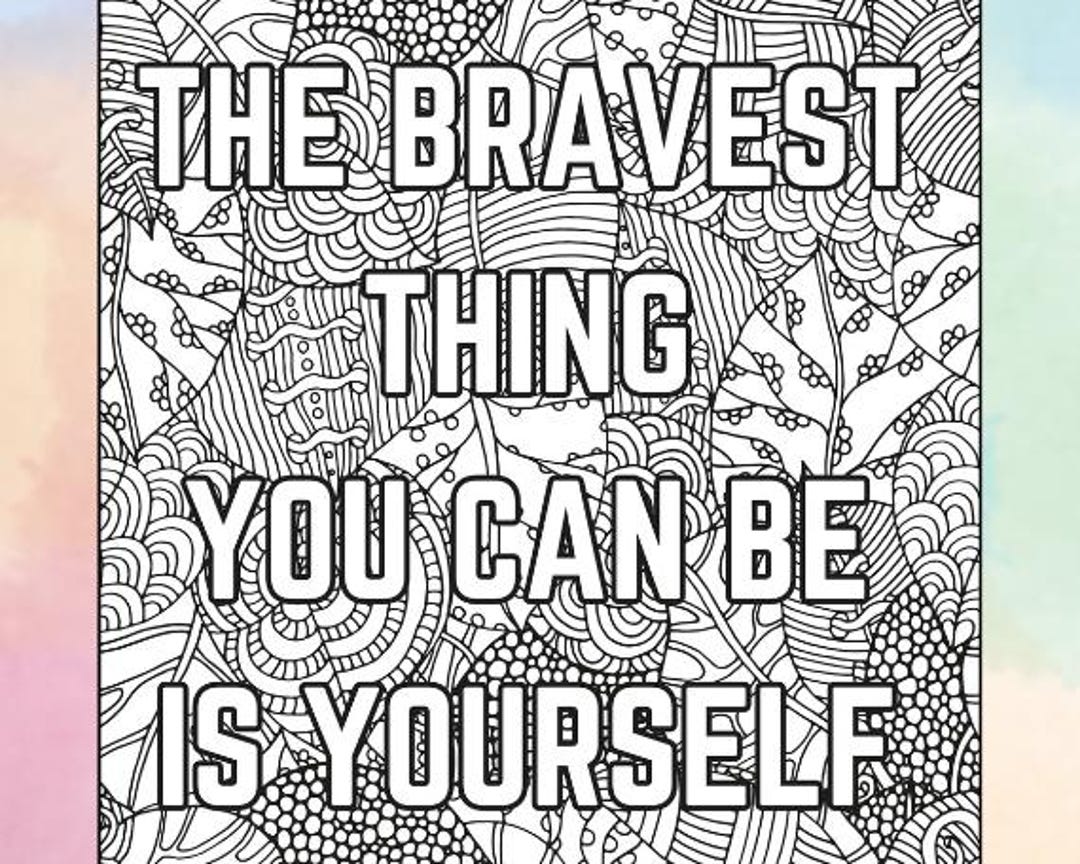 Collaborative Coloring Poster - the Bravest Thing You Can Be is ...