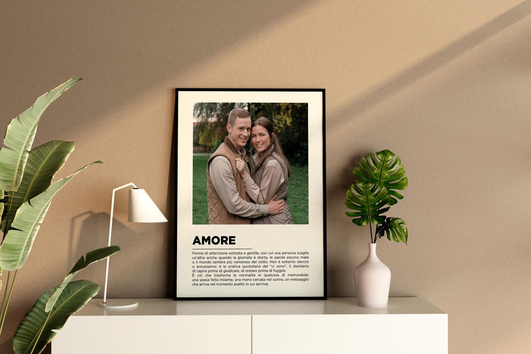 Personalized LOVE Poster With Photo | Valentine's Day Print ...