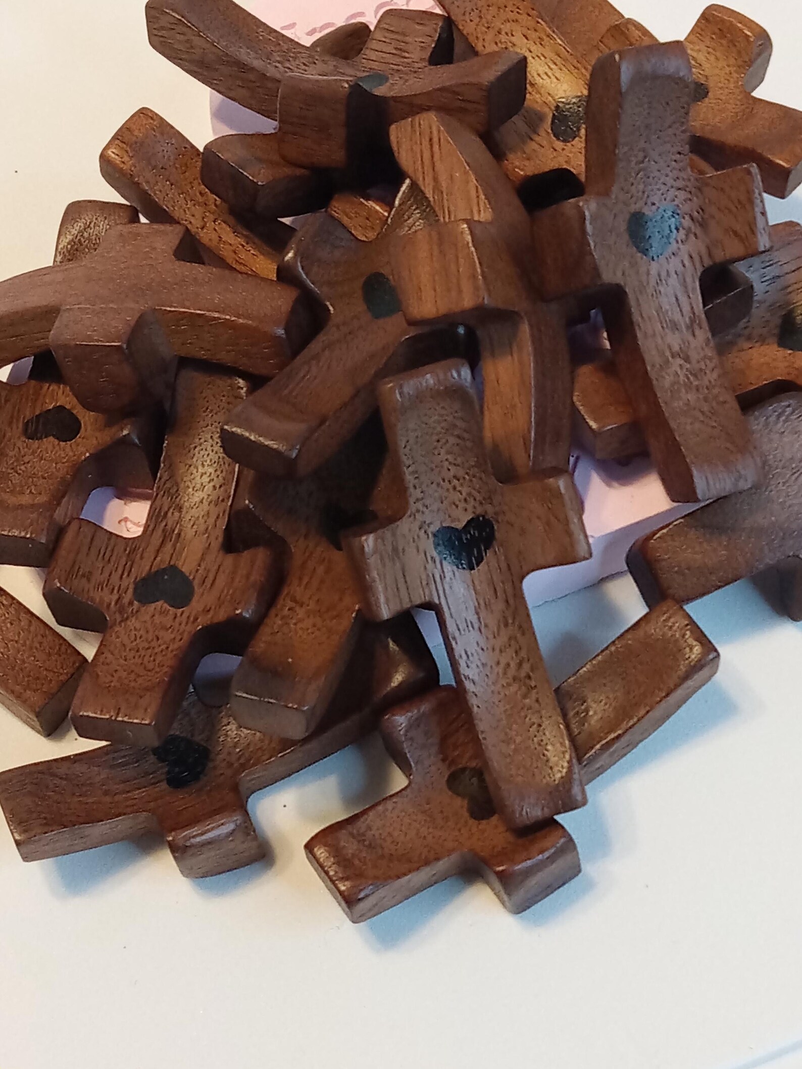5 Inspirational Small Wooden Crosses. the Cross Cradles Your Thumb ...