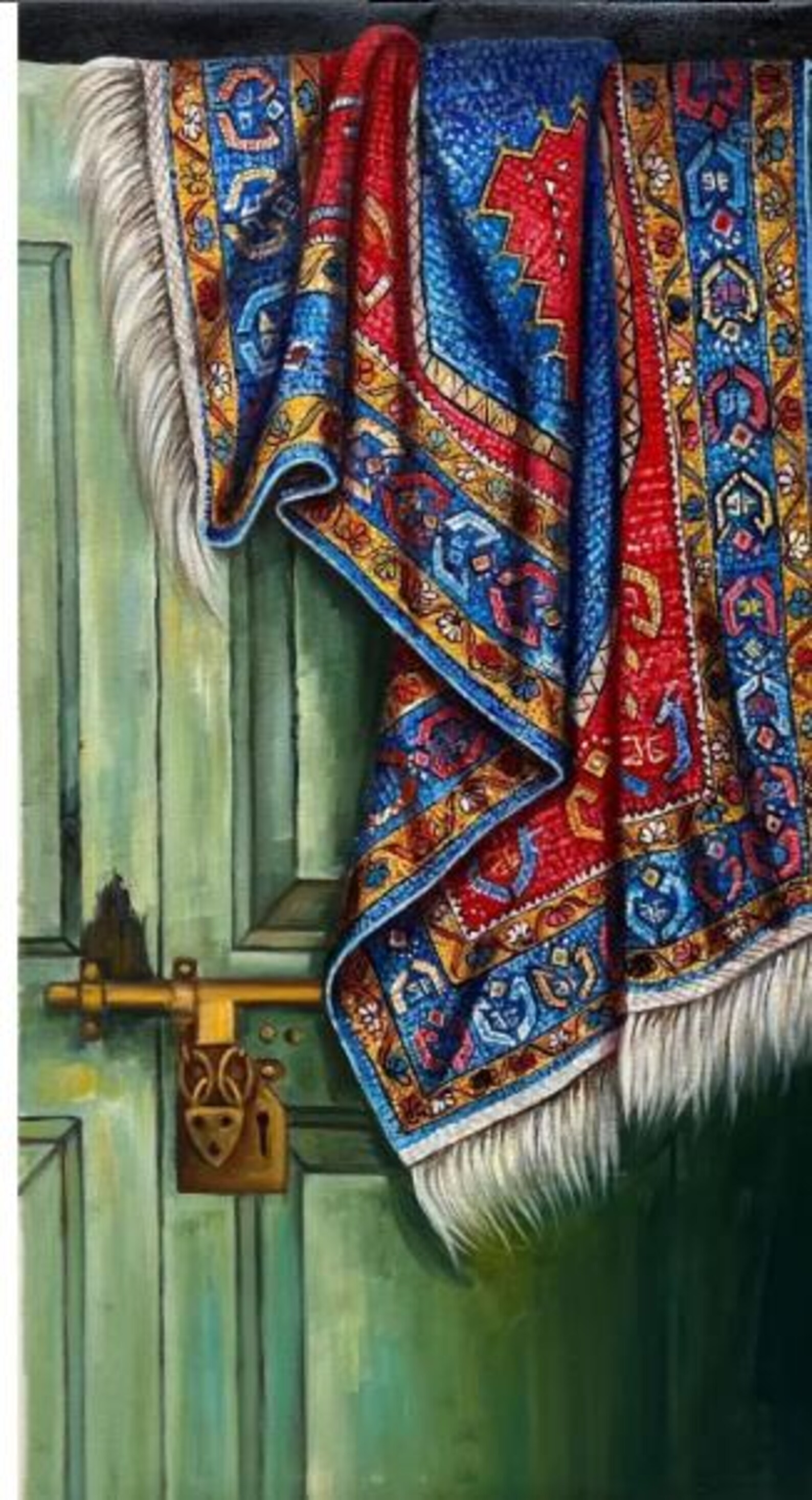 Realistic Persian Carpet Oil Painting | Traditional Oriental Rug Art ...
