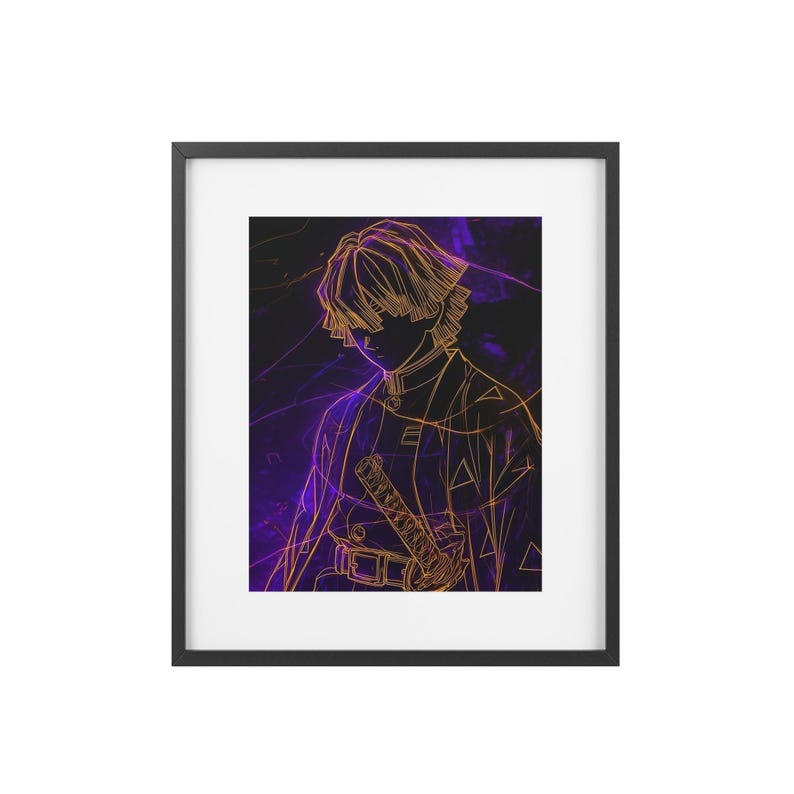 Zenitsu Agatsuma Demon Slayer Art Print: Modern Anime Fan Wall Decor ...