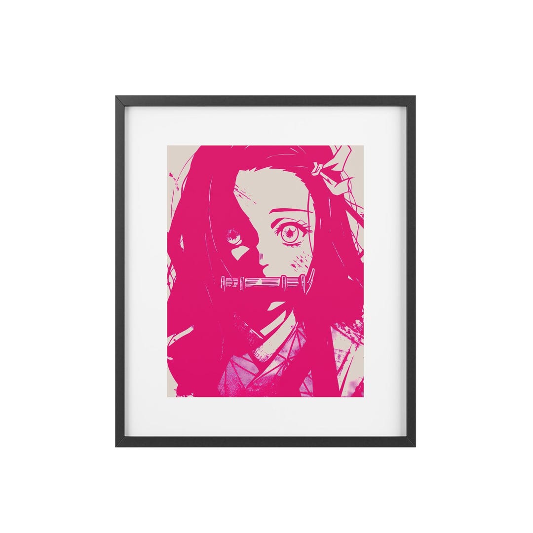 Nezuko Kamado Demon Slayer Poster | Pink Nezuko Print, 12" X 9", Frame ...