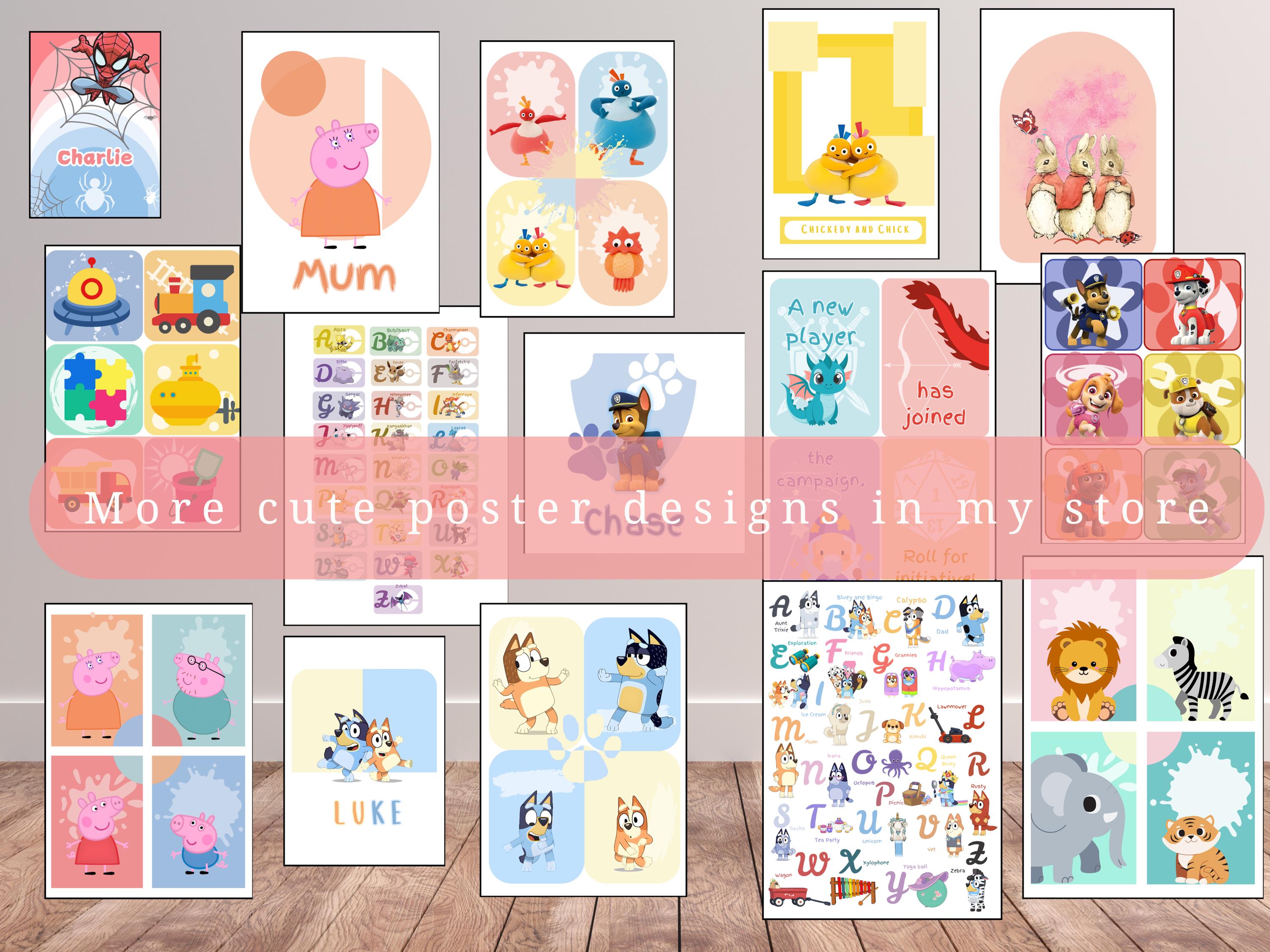 Paw Patrol Alphabet Poster A3 and A4 - Etsy