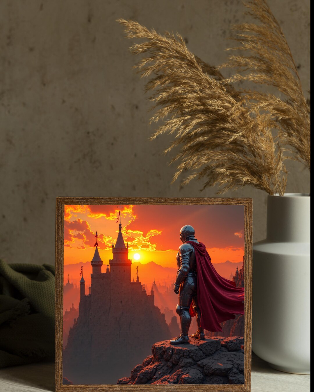 Epic Medieval Knight Wall Art Set | Printable Fantasy Castle & Forest ...