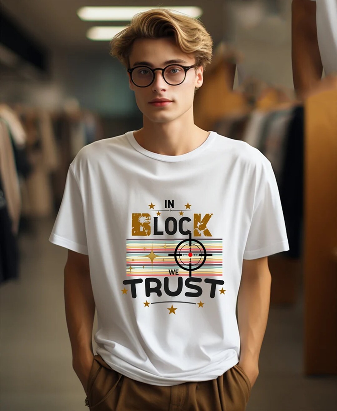 In Block We Trust T-shirt Design Instant Download Shirt Files Firearm ...