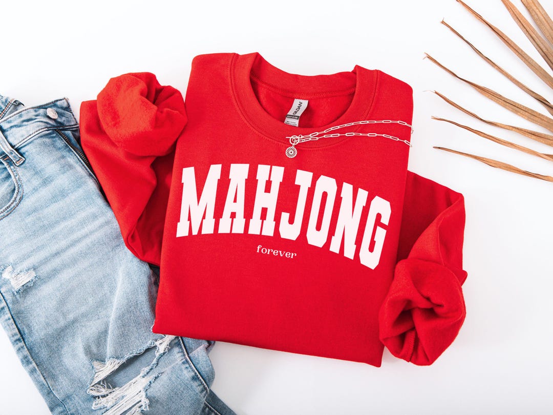 Mahjong Sweatshirt, Cozy Game Night Crewneck - Etsy