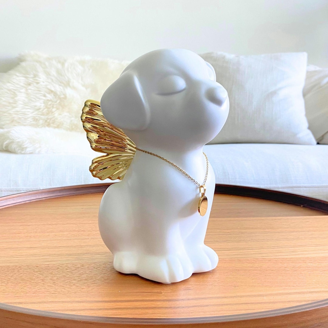 Retriever Dog Angel Urn – Unique Pet Memorial & Dog Ashes Keepsake - Etsy