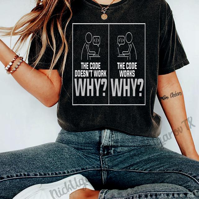 Funny Coding Meme Png Bundle Programmer Humor The Code Doesnt Work Why Debugging Developer