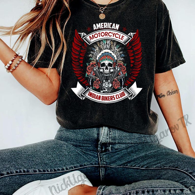 Retro American Motorcycle Indian for Old Biker PNG Bundle – Classic ...