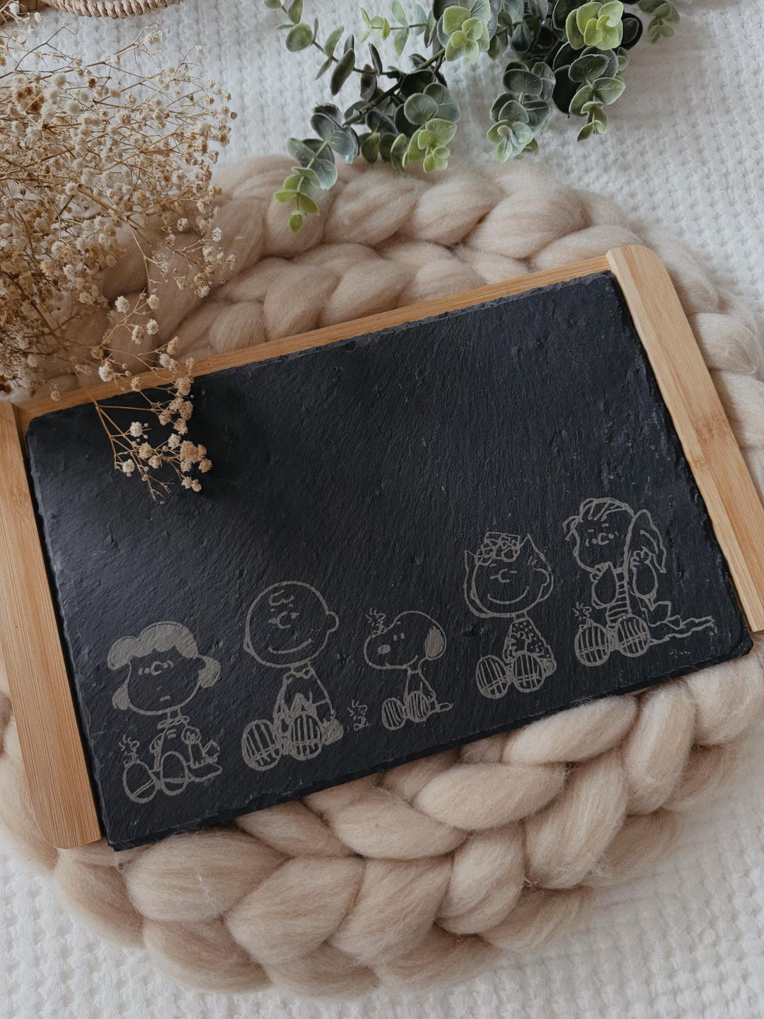 Slate Serving Plate Snoopy - Etsy