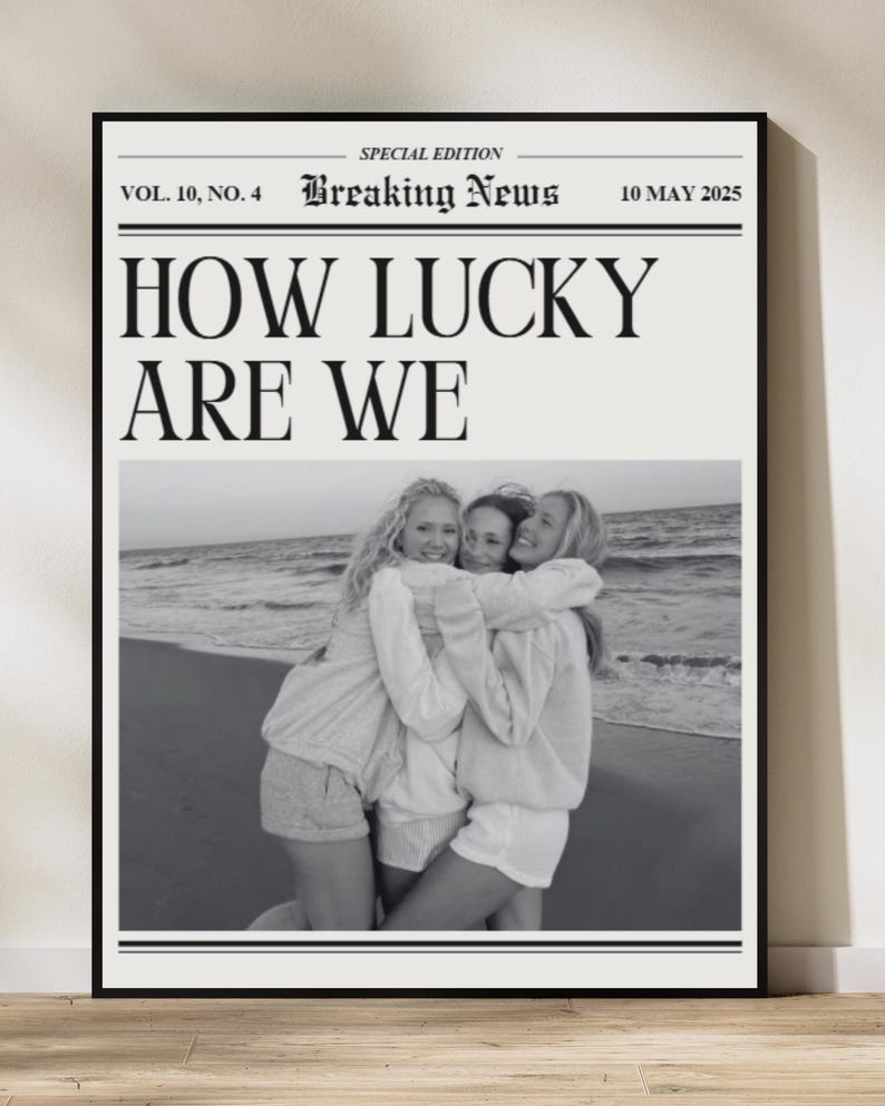 Custom Newspaper Digital Print - Etsy