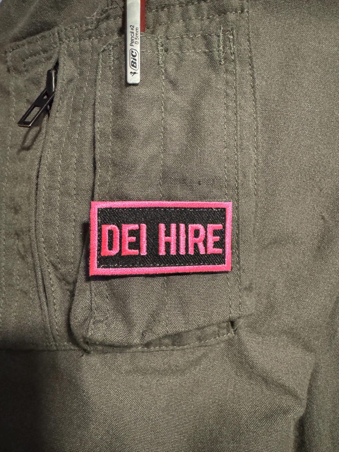 Patch: Pink and Black Flight Suit Morale Patch "dei Hire" (pencil Tab ...