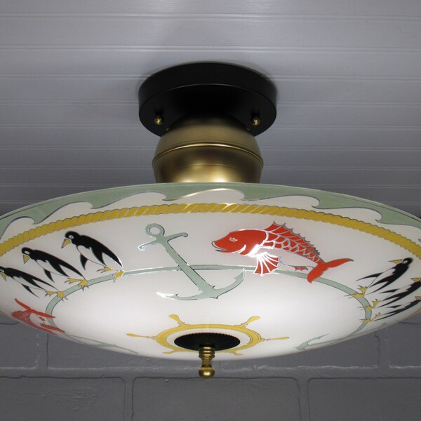 Vintage Flush Mount Ceiling Light - Etsy