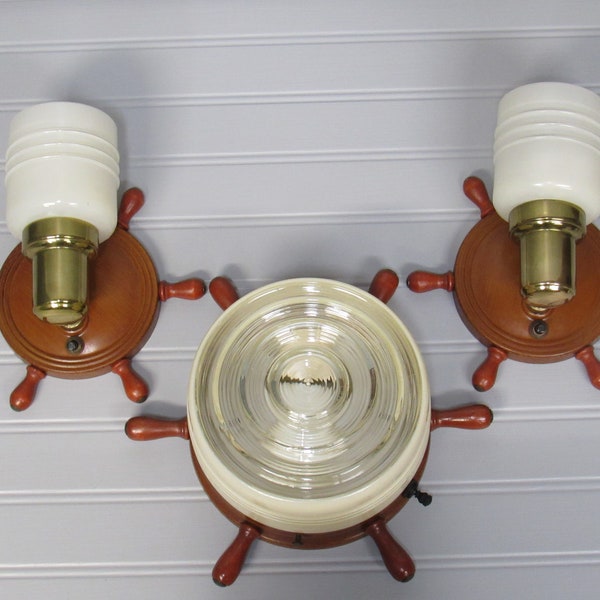Ship Wheel Ceiling Light - Etsy